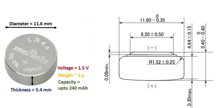 LR44 Battery Equivalents: Cross-Reference Chart and Electrical ...